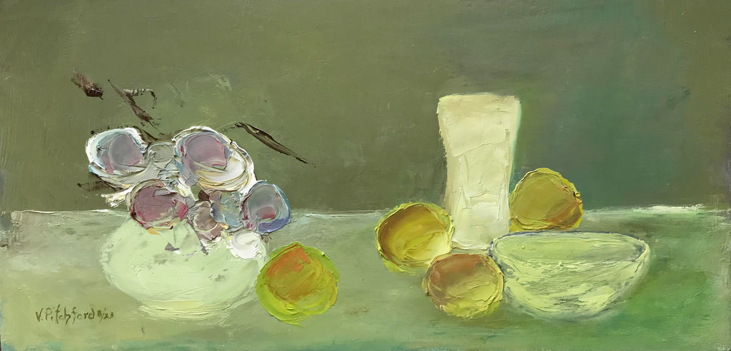 Posy With Fruit Painting | original work - Val Pitchford at Artifex