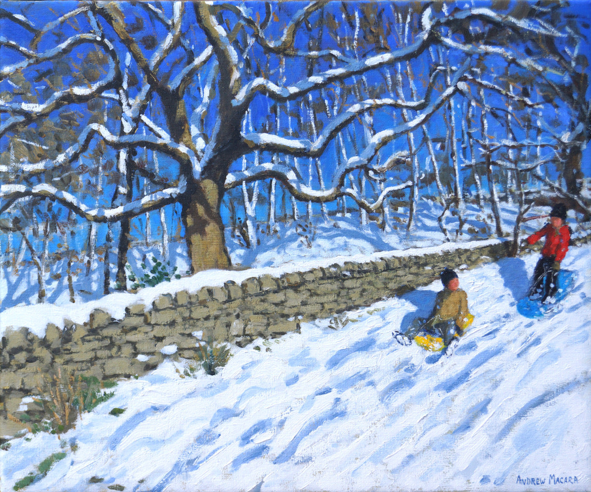 Two Sledges Peak District Painting | original work - Andrew Macara at ...
